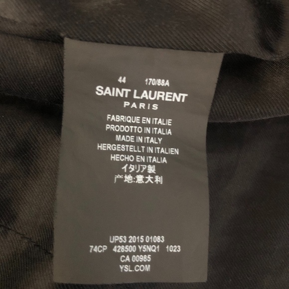 Yves Saint Laurent | Jackets & Coats | New Ysl Saint Laurent Leather ...